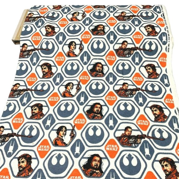 Star Wars | Art | Star Wars Flannel Fabric Bolt Yardage Rogue One Rebel ...